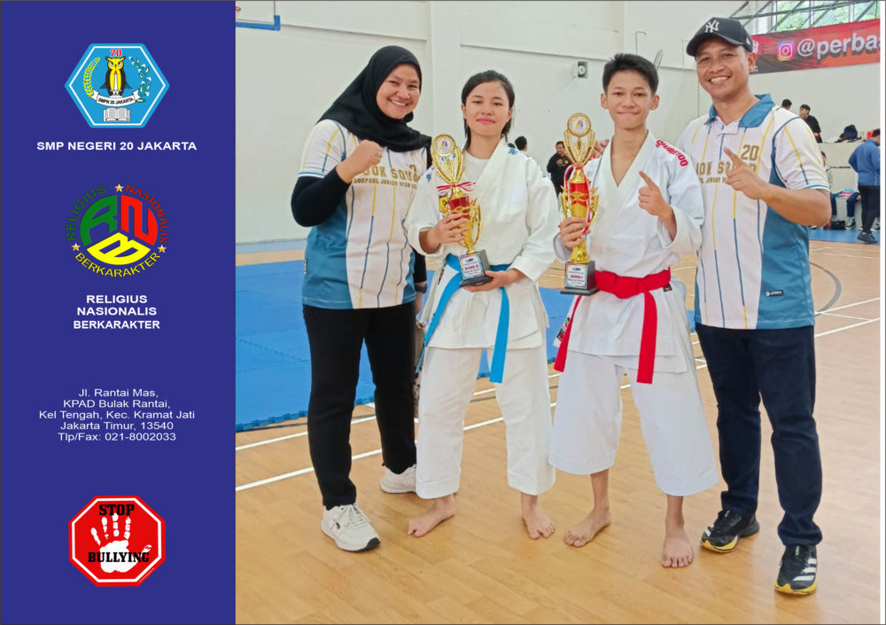 Prestasi Membanggakan! Siswa SMPN 20 Jakarta Raih Juara Karate di O2SN ...